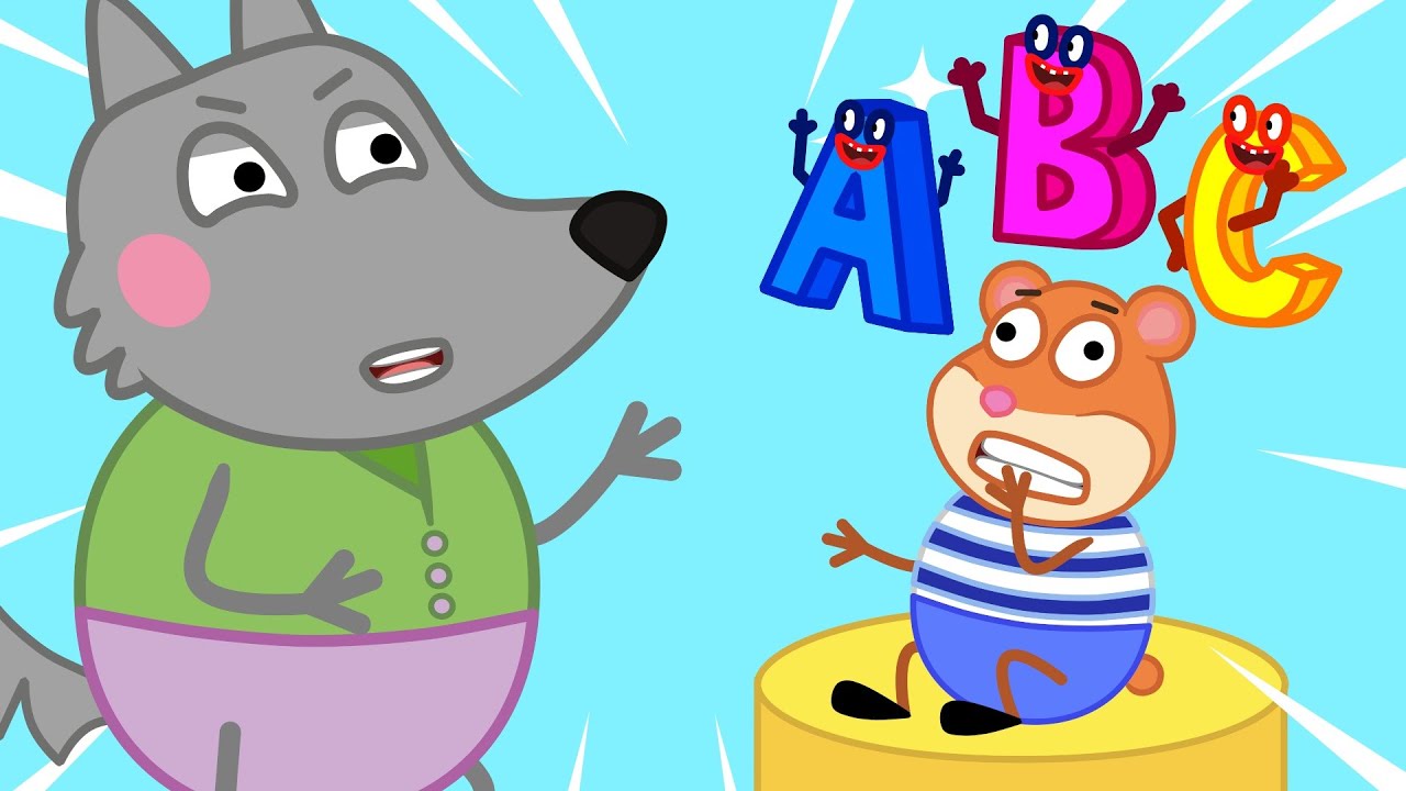 Wolf Family⭐️ ABC Learn English Alphabet with Pug Stories | Wolfoo ...