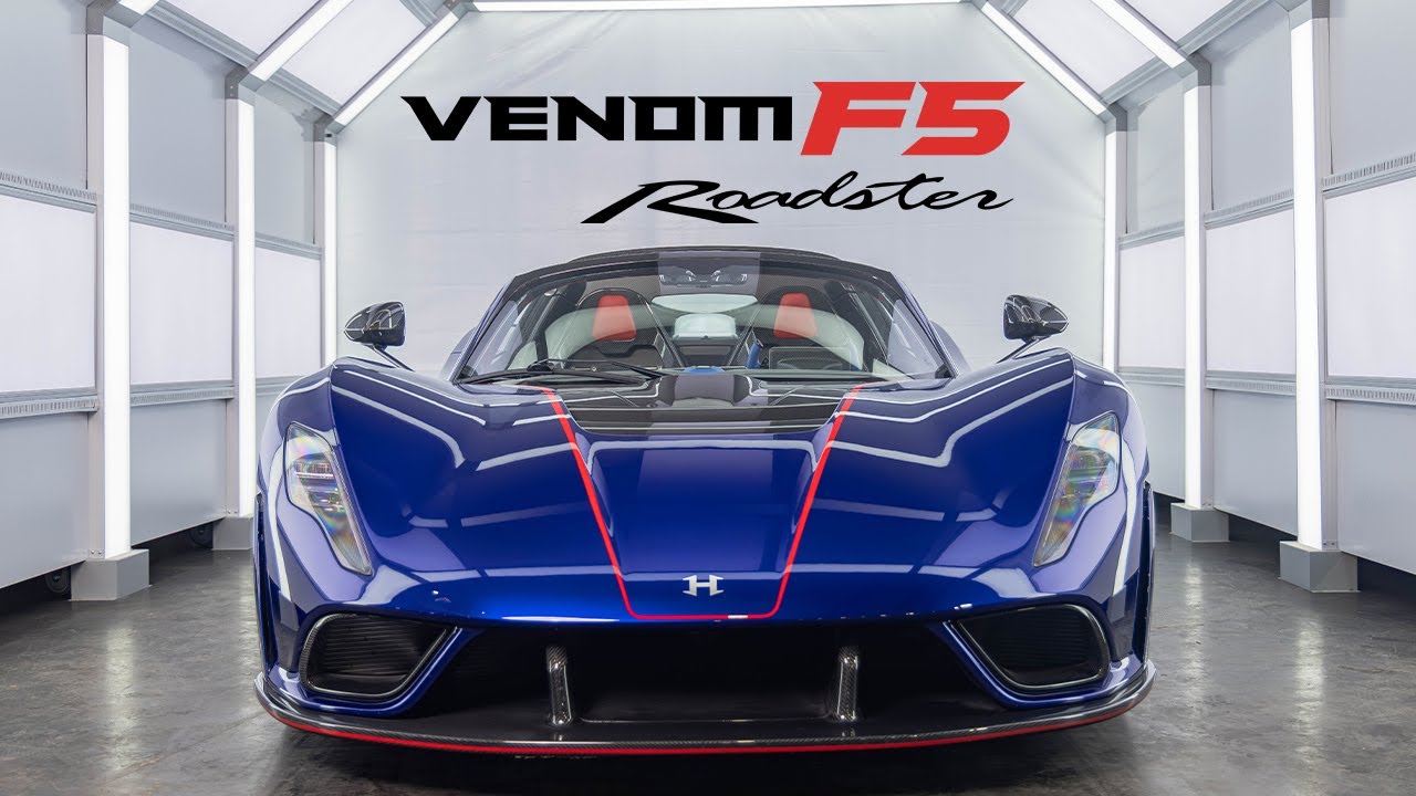 1817 Horsepower 'HYPER BLUE' Venom F5 Roadster | 4K | Pure Sound - YouTube