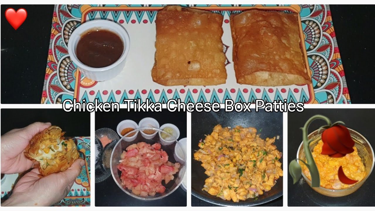 Chicken Tikka Cheese Box patties | Easy recipe |Ayeaha's Cook and Vlog ...