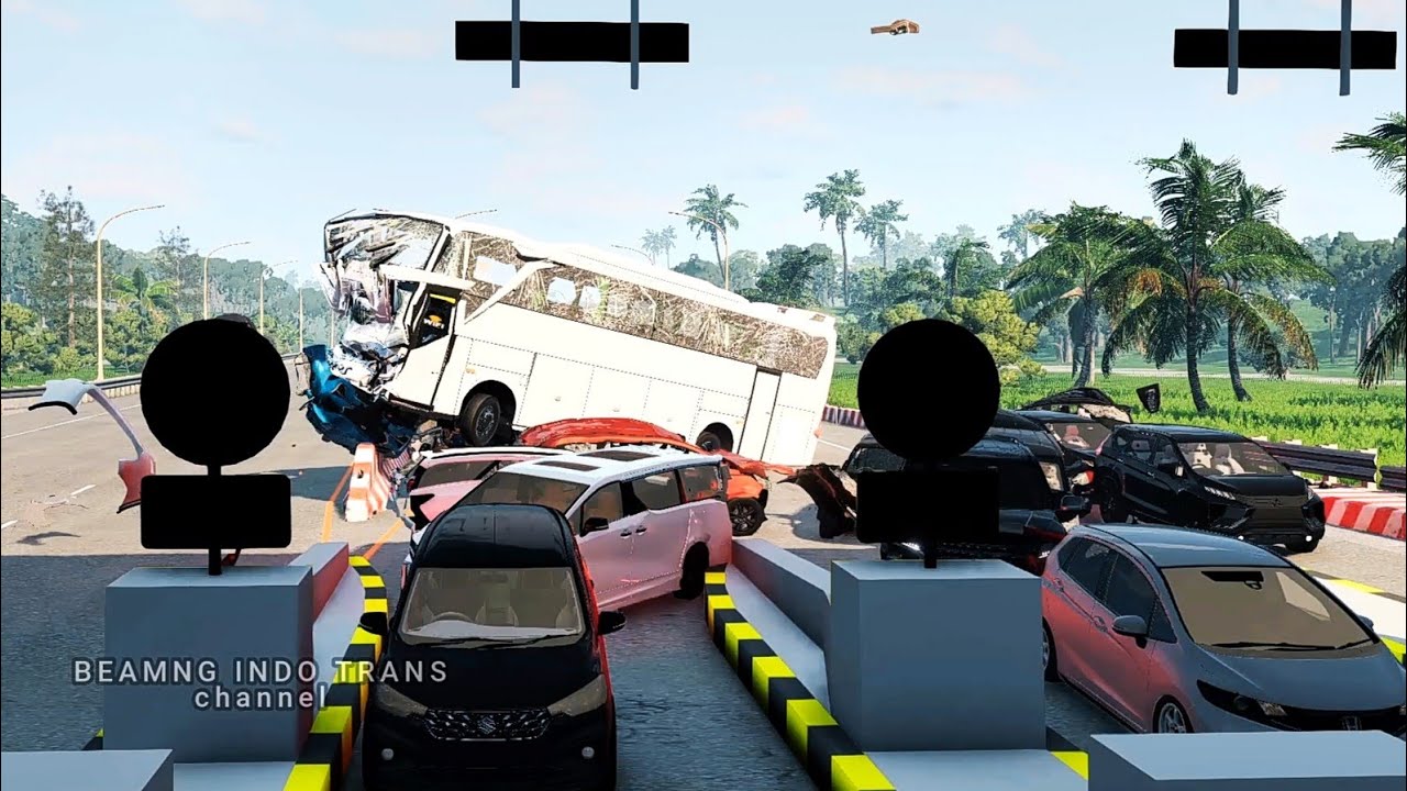 Kompilasi Laka di jalan tol, game Beamng Drive - YouTube