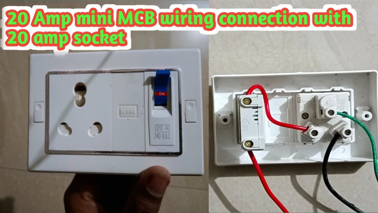 MCB Connection | 20 amps mini MCB wiring connection.modular mini MCB ...