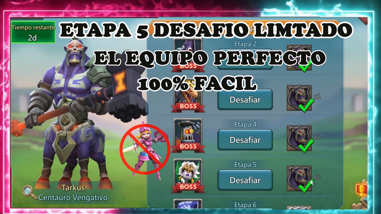 desafio limitado etapa 5 tarkus - YouTube