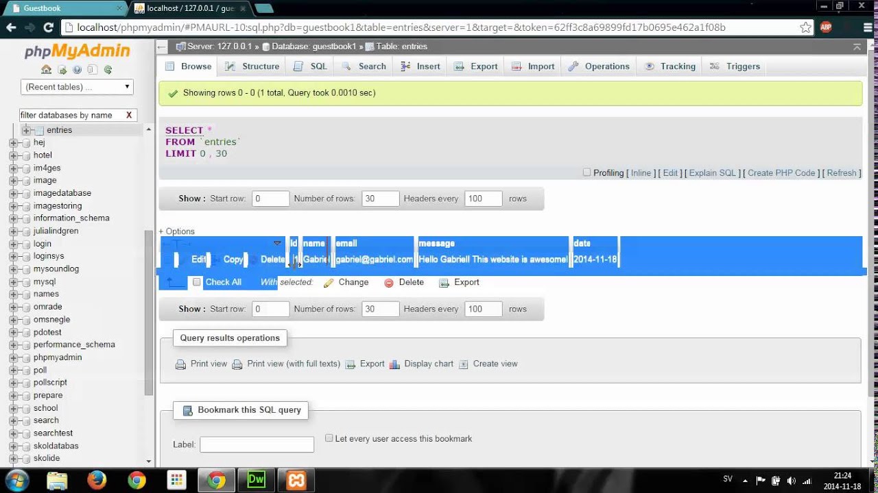 How To Create A Simple Guestbook Using Php And Mysql Youtube