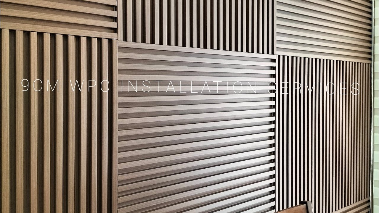 WPC FLUTED PANEL INSTALLATION | #architecture | 9CM - YouTube