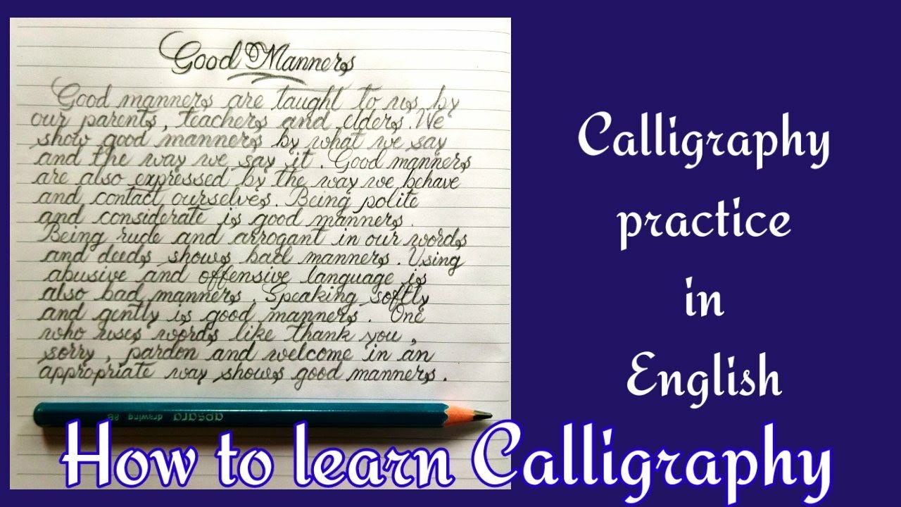 How To Learn English Calligraphy