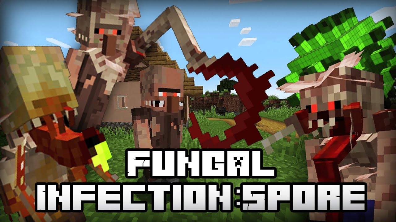 Лучший Зомби Мод Minecraft | fungal infection spore обзор - YouTube