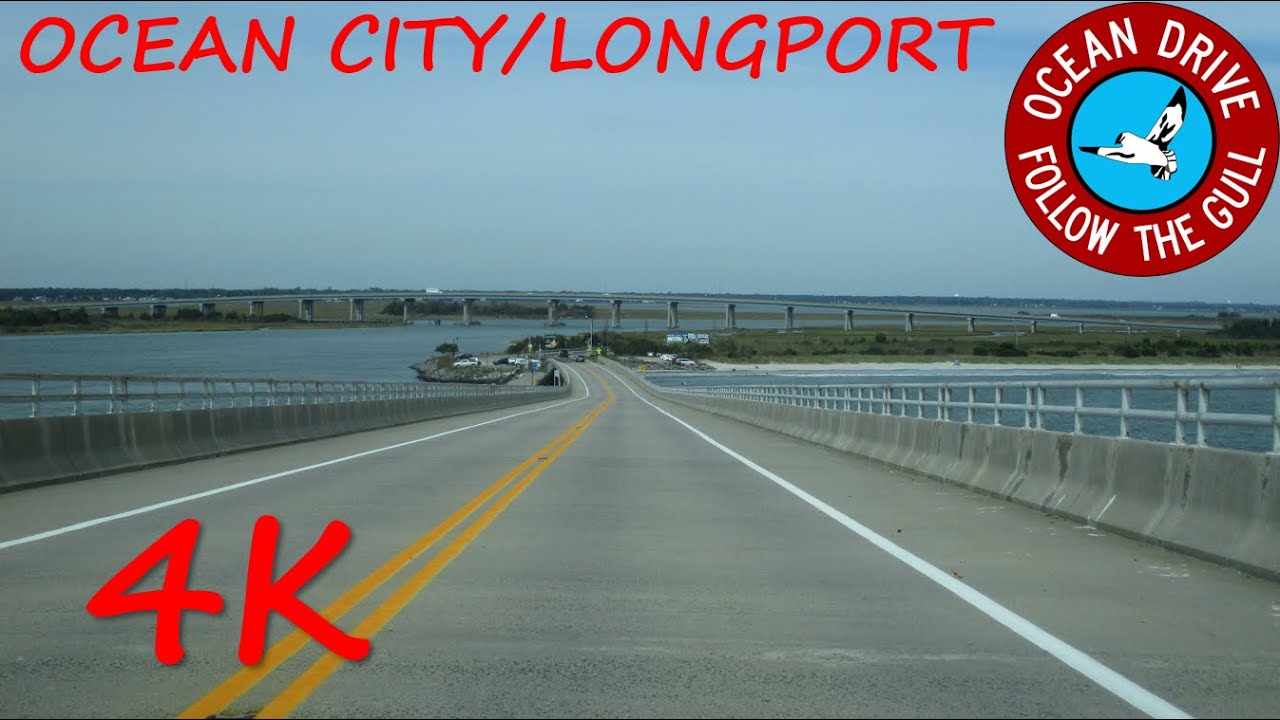⁴ᴷ Ocean City-Longport Toll Bridge (Ocean Drive) northbound [4K VIDEO ...