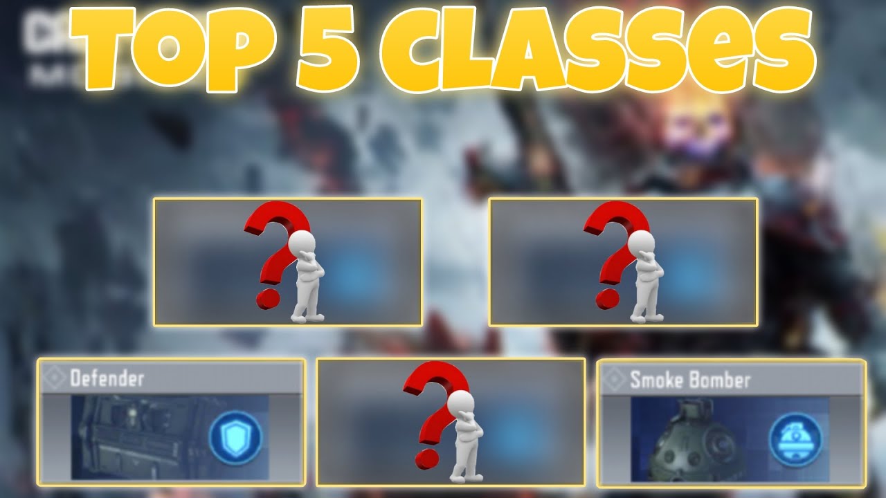 Top 5 Best Classes in COD mobile | Codm BR best class | best classes in ...