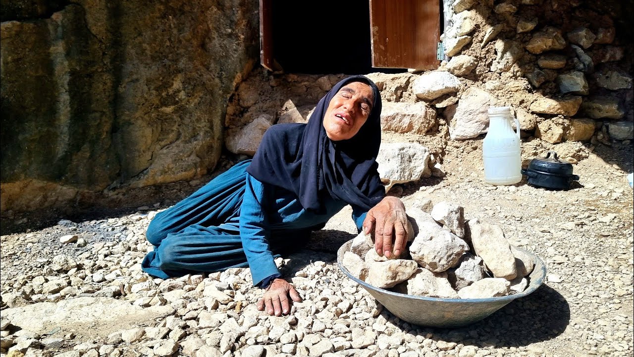 Grandma Builds Mountain Fortress: Stone Walls & Homemade Bread Survival ...