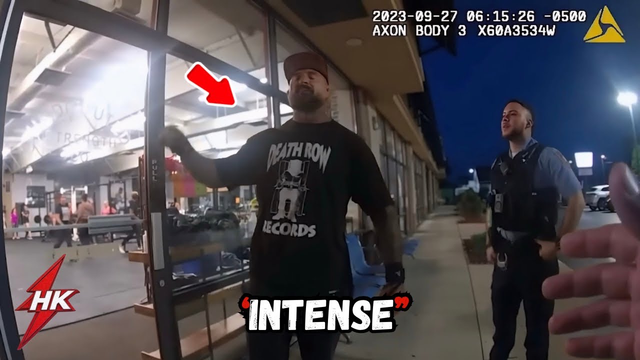When Crazy Man Takes On 2 Cops Outside GYM - YouTube