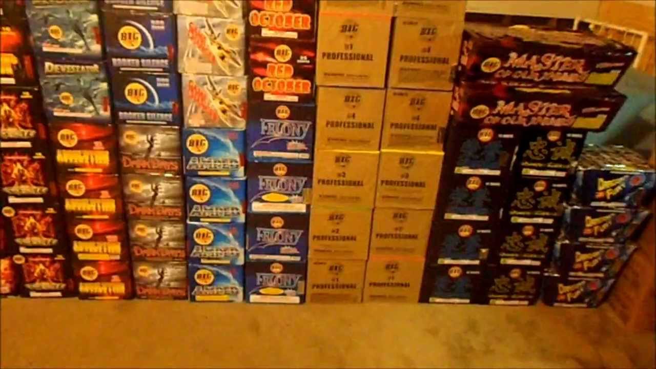 BIG FIREWORKS STASH (2012) - YouTube
