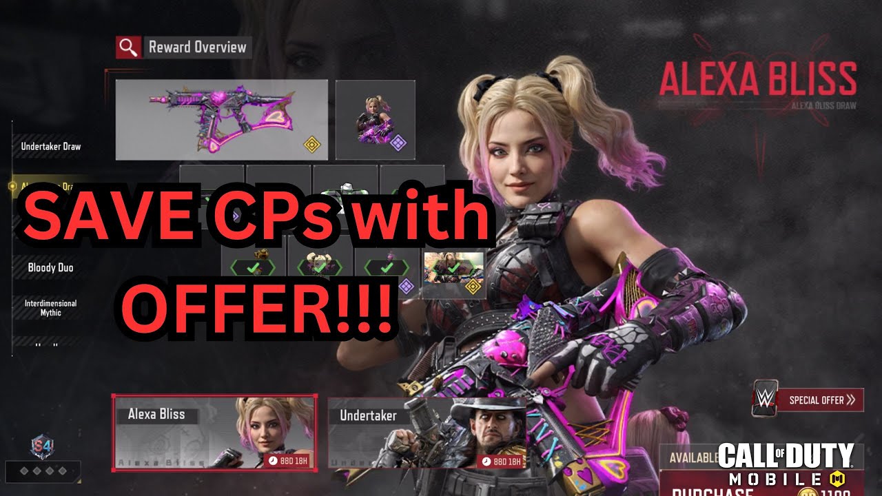 Buying New Undertaker or Alexa Bliss Draw in CODM | CODM Special Offer ...