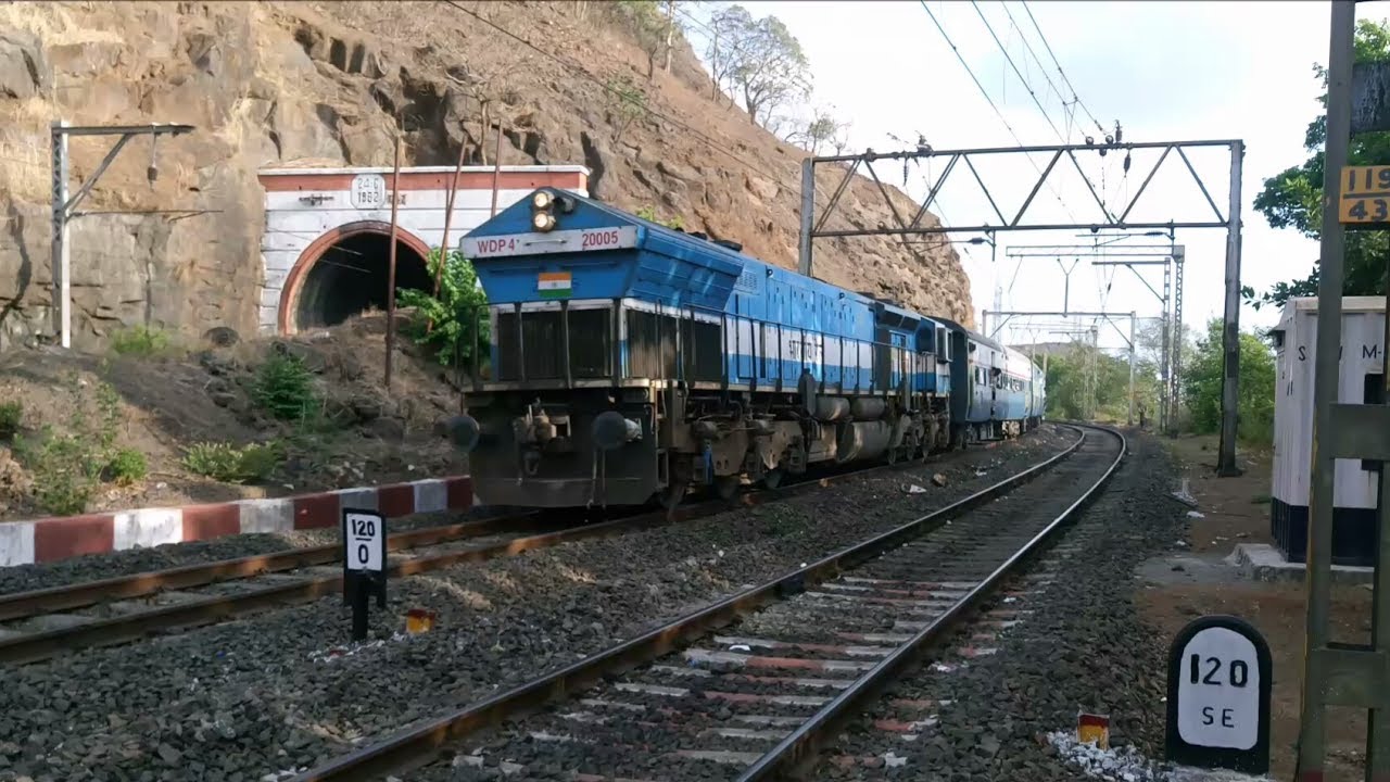 KOYNA Express clarws down with UBL WDP-4 | Indian Railways - YouTube