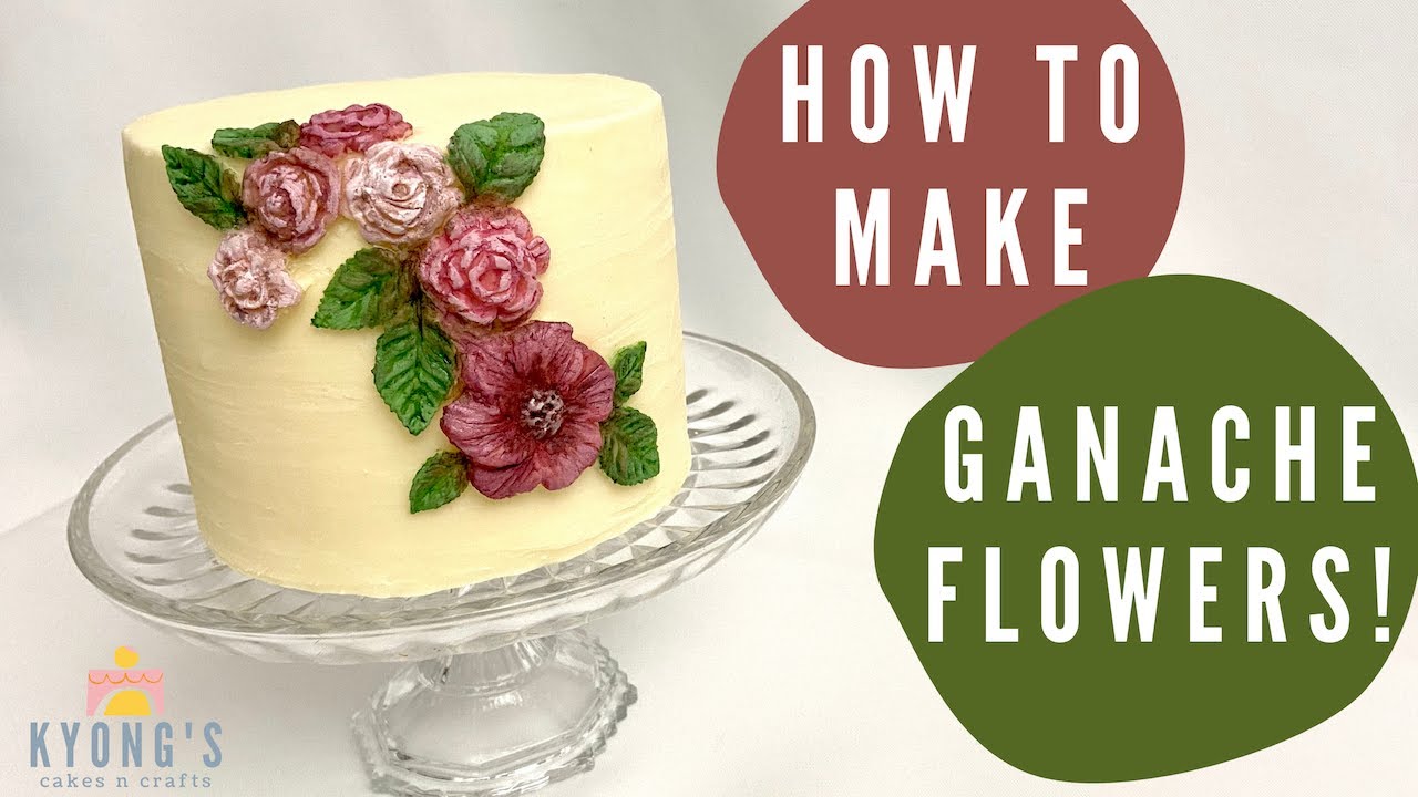 How to make a super easy and pretty floral cake - YouTube
