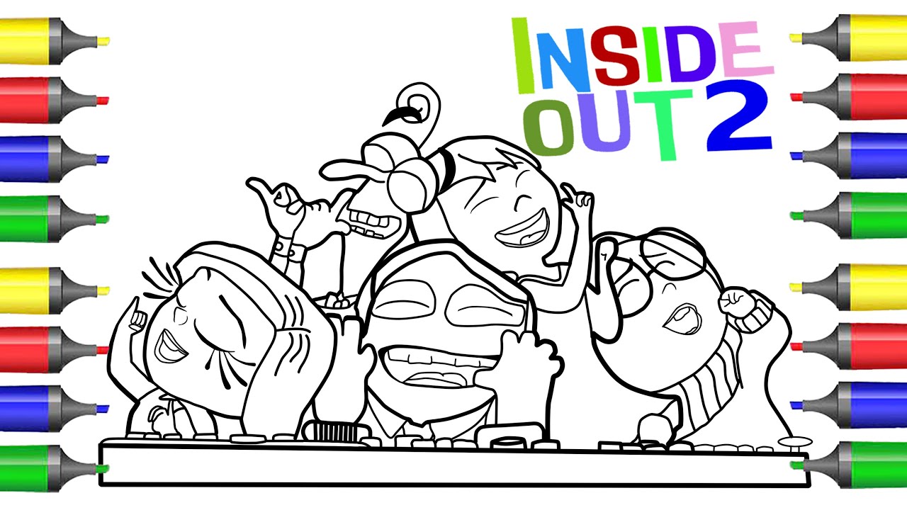 Inside Out 2 Coloring Pages / How to COLOR Characters Emotions / NCS ...