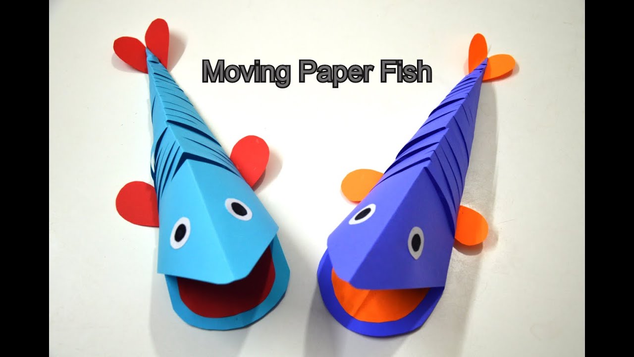 Moving Paper Fish | Paper Craft for Kids | Paper Toys | paper craft ...
