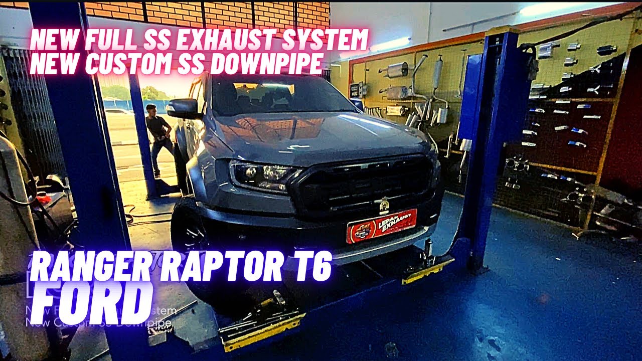 New Full SS Exhaust System & New Custom SS Downpipe | FORD RANGER ...