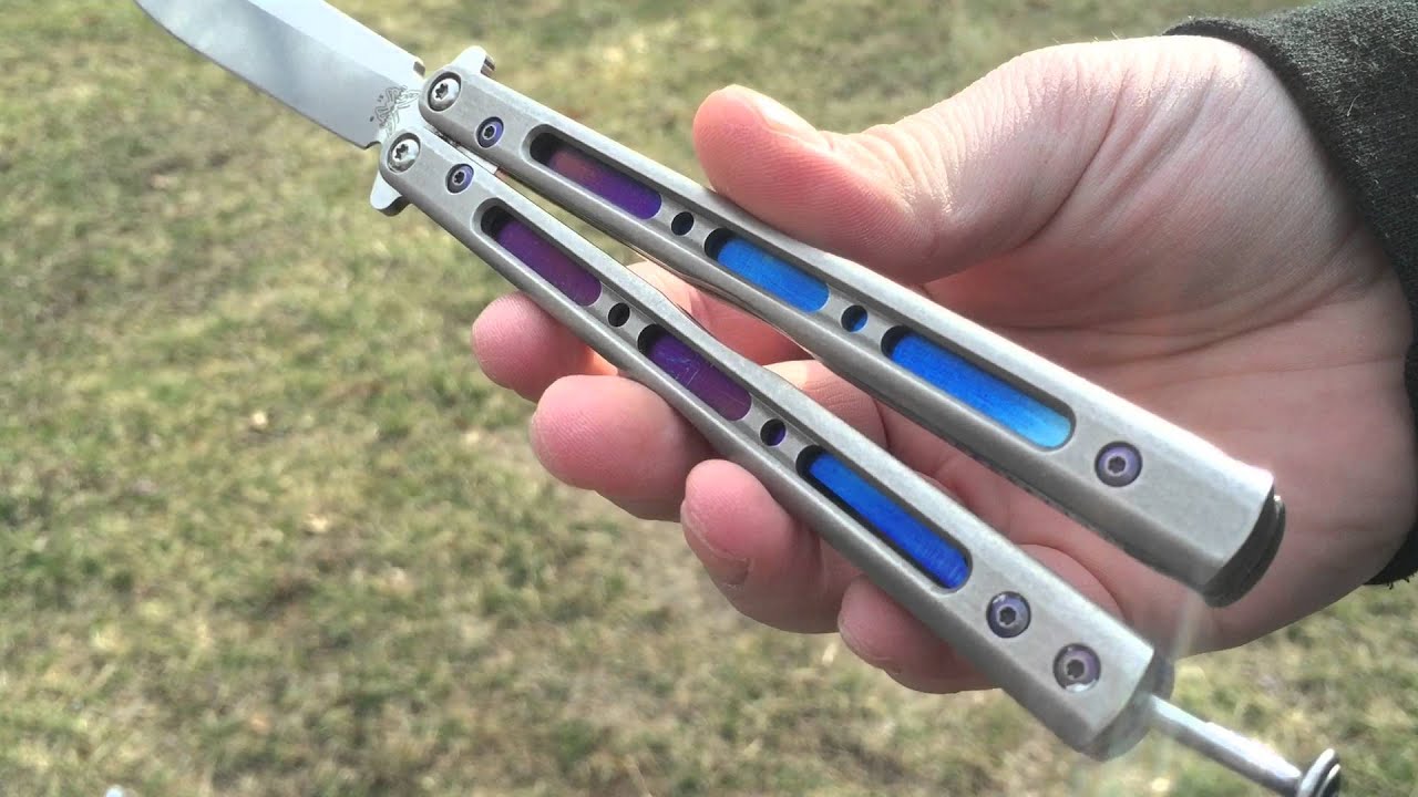 My Anodized Benchmade 51 Balisong With Flytanium Scales - YouTube