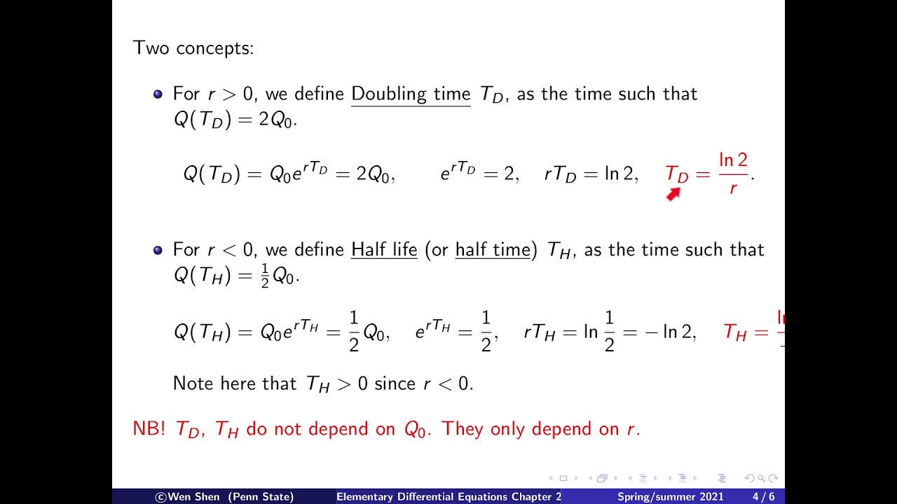 Video2-12: Modeling w/1st order equations, exponential growth ...