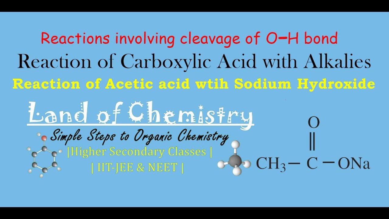 Reaction of Carboxylic Acid with Sodium Hydroxide| Acetic Acid| Sodium ...