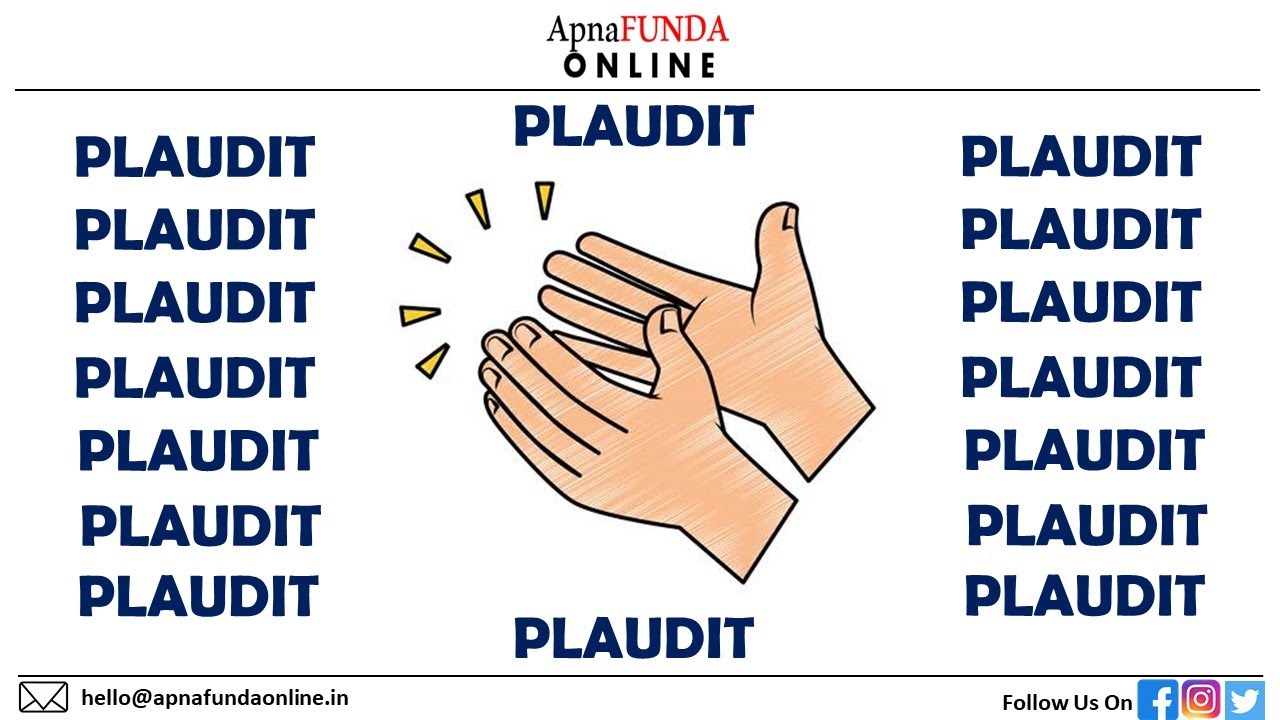 Word Of The Day - Plaudit | Build your Vocabulary | ApnaFUNDA Online ...