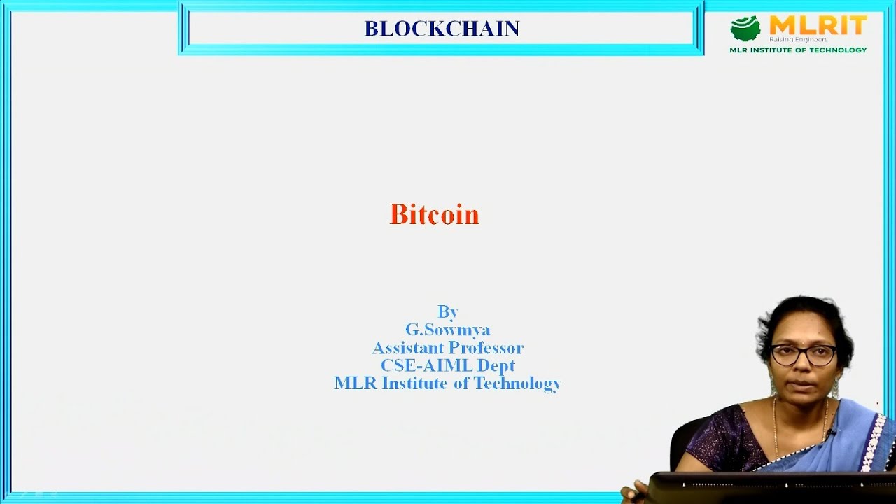 Lec03 Blockchain Bitcoin By Mrs G Sowmya Youtube