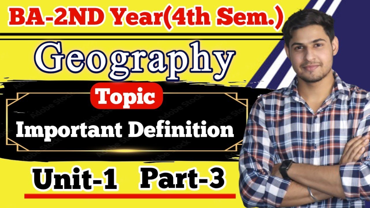 part-3, Chapter-1, Important definition||BA-2ND year (4th Semester ...