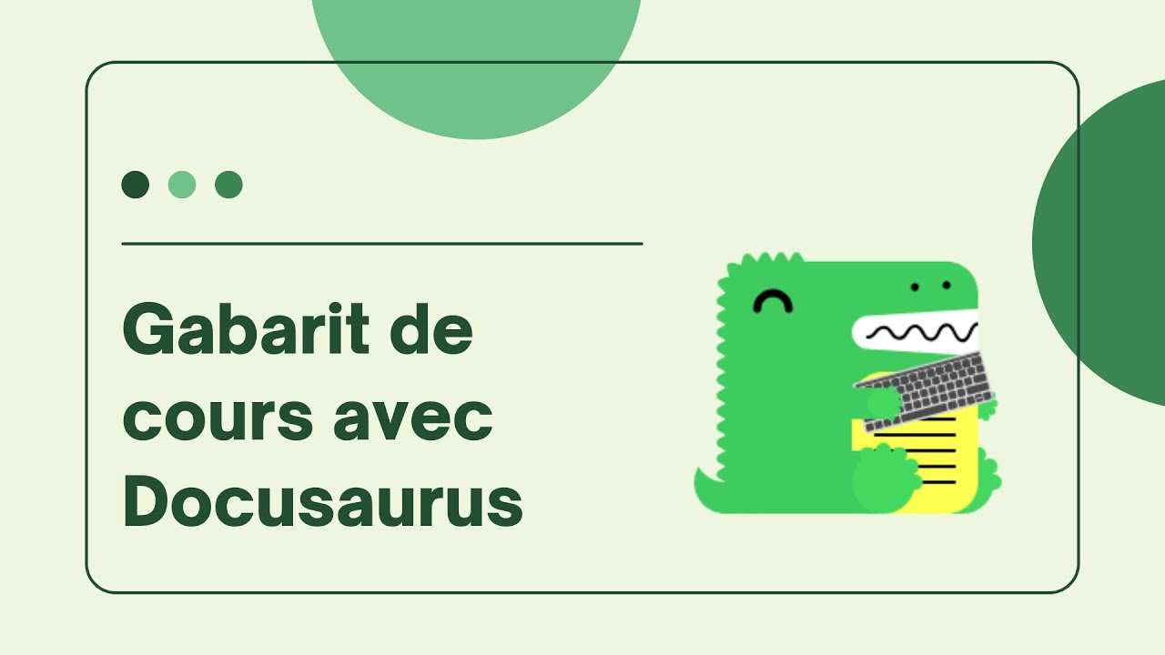 Gabarit de cours avec Docusaurus - YouTube