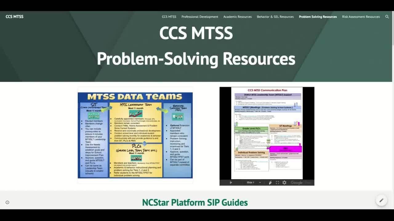 CCS MTSS - Problem Solving Resources - YouTube