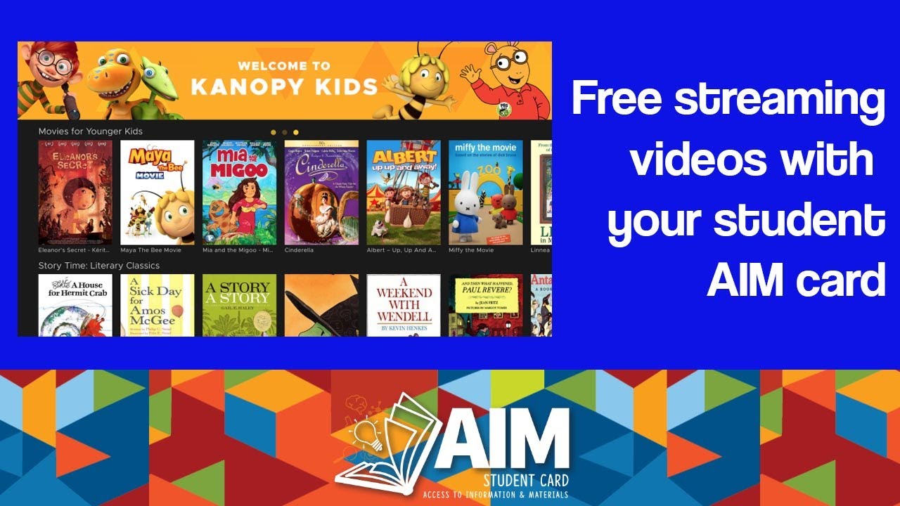 Using your AIM card with Kanopy | Free streaming videos with your ...