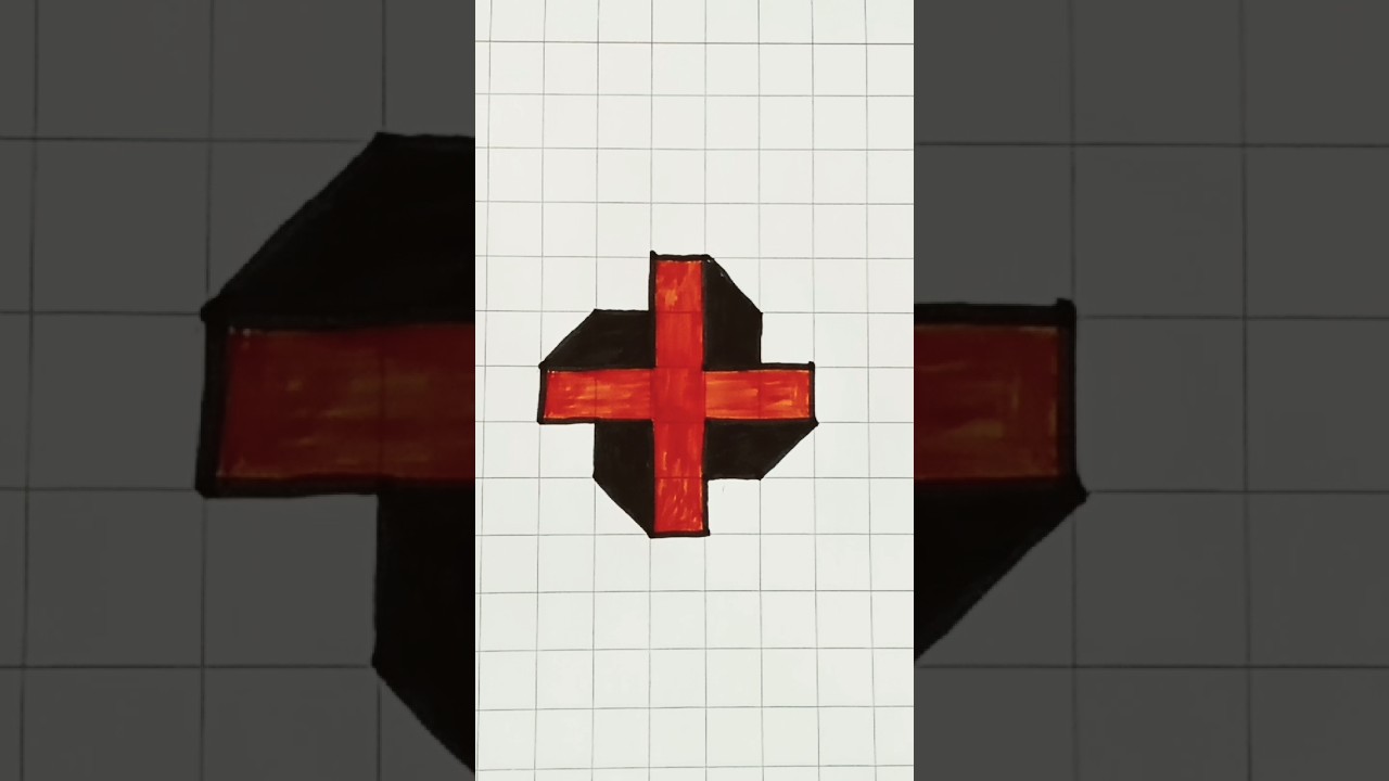 easy optical illusions on graph papar #art #viral #shortsfeed - YouTube