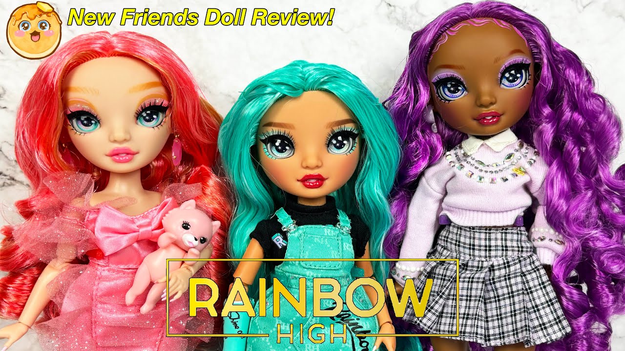 Rainbow High New Friends Pinkly Paige, Blu Brooks, and Lilac Lane Dolls ...