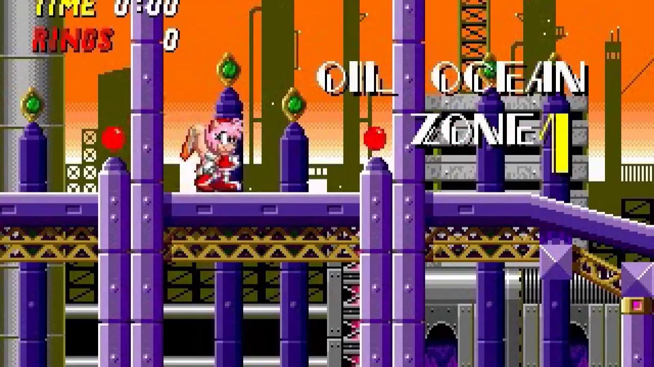 Sonic The Hedgehog 2 Pink Edition Oil Ocean Zone 1 (Amy Rose)(with ...