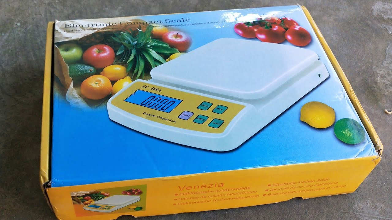 Electronic compact scale SF-400A capacity 1kg to 10kg unboxing - YouTube