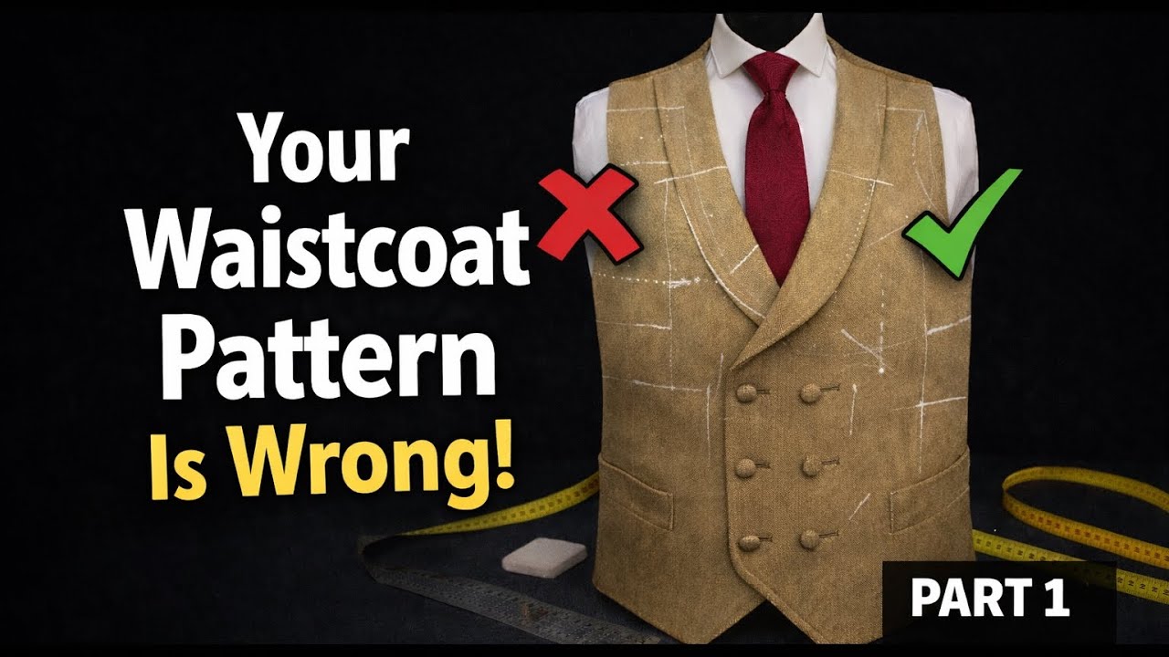 How to Draft a Waistcoat Pattern for Beginners | Part 1 - YouTube