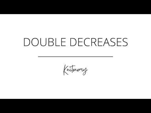 How to knit DOUBLE DECREASES to shape a v-neck neckband • knitting ...