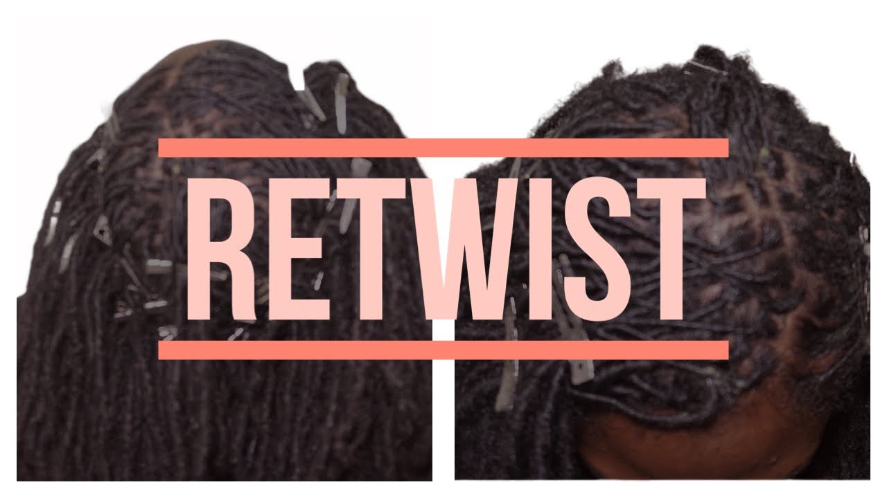 Microlocs Retwist | 3 Mos. Retwist| Self Retwist - YouTube