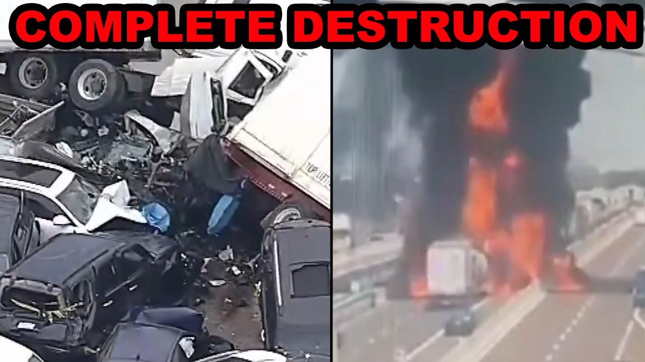 Most Extreme 100+ CAR CRASH PILEUPS of All Time - YouTube