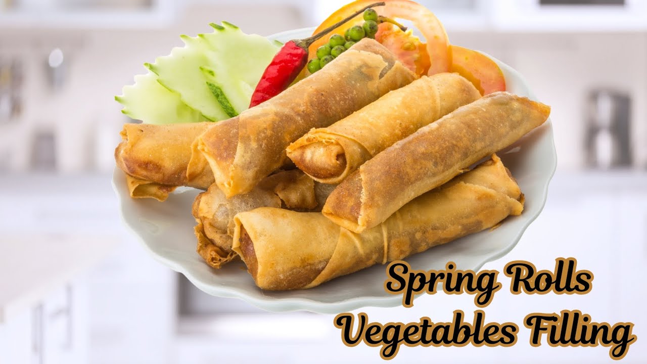 How to make Spring Rolls Vegetables Filling | Spring Rolls Filling ...