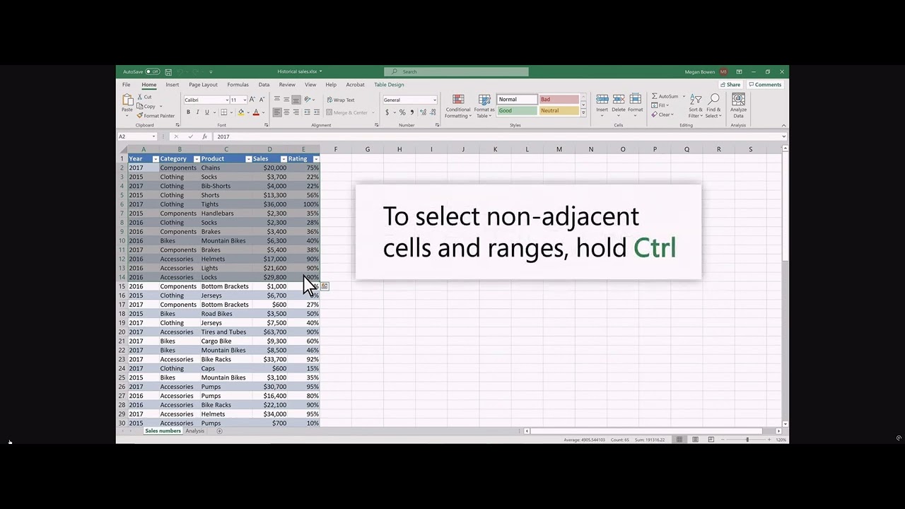 Microsoft Excel Select cell contents in Excel - YouTube