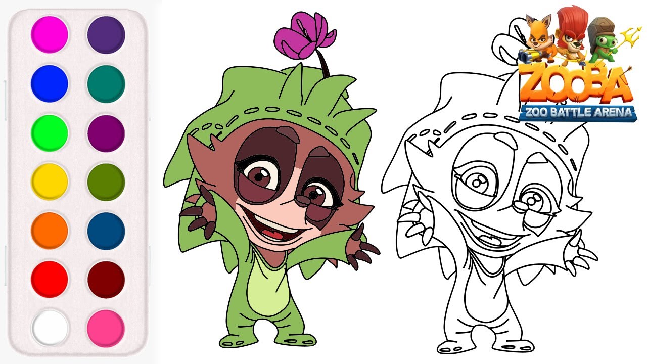 How to draw and color Hug Me Edna from Zooba @FKColoring - YouTube