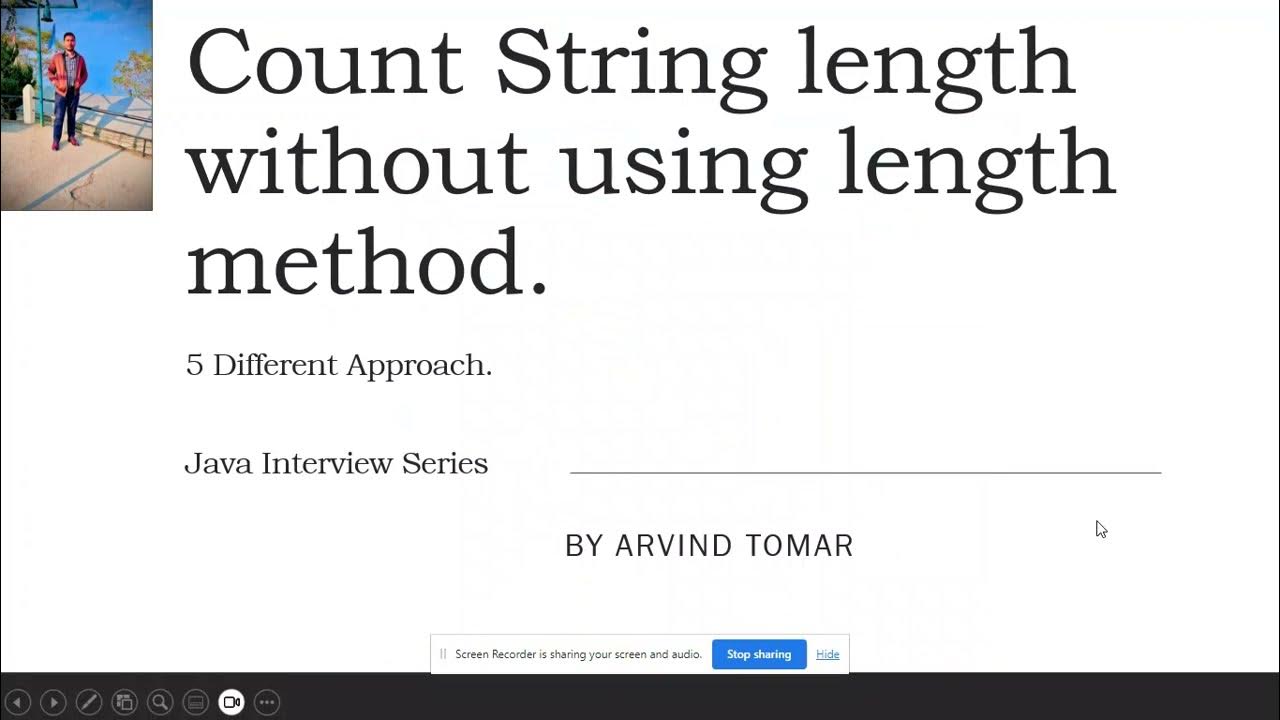 Java Interview Question 8 Count String Length Without Using Length Method 5 Different
