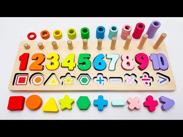 Learn Numbers Counting Preschool Knob Puzzle 1 To 10
