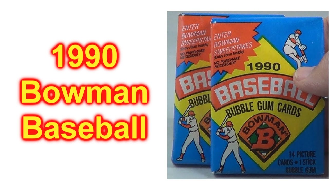 2 1990 Bowman Baseball Wax Pack Cards Opening Rookies - Youtube