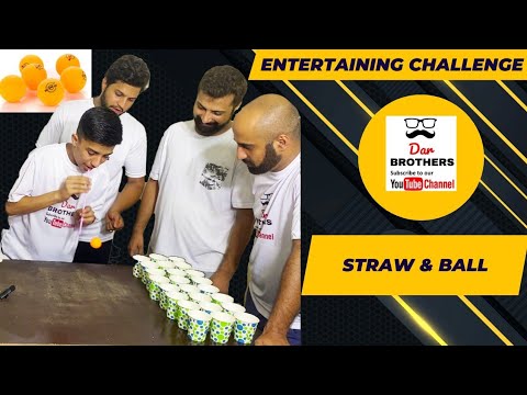 straw and ball challenge | straw and ball | games | funny - YouTube