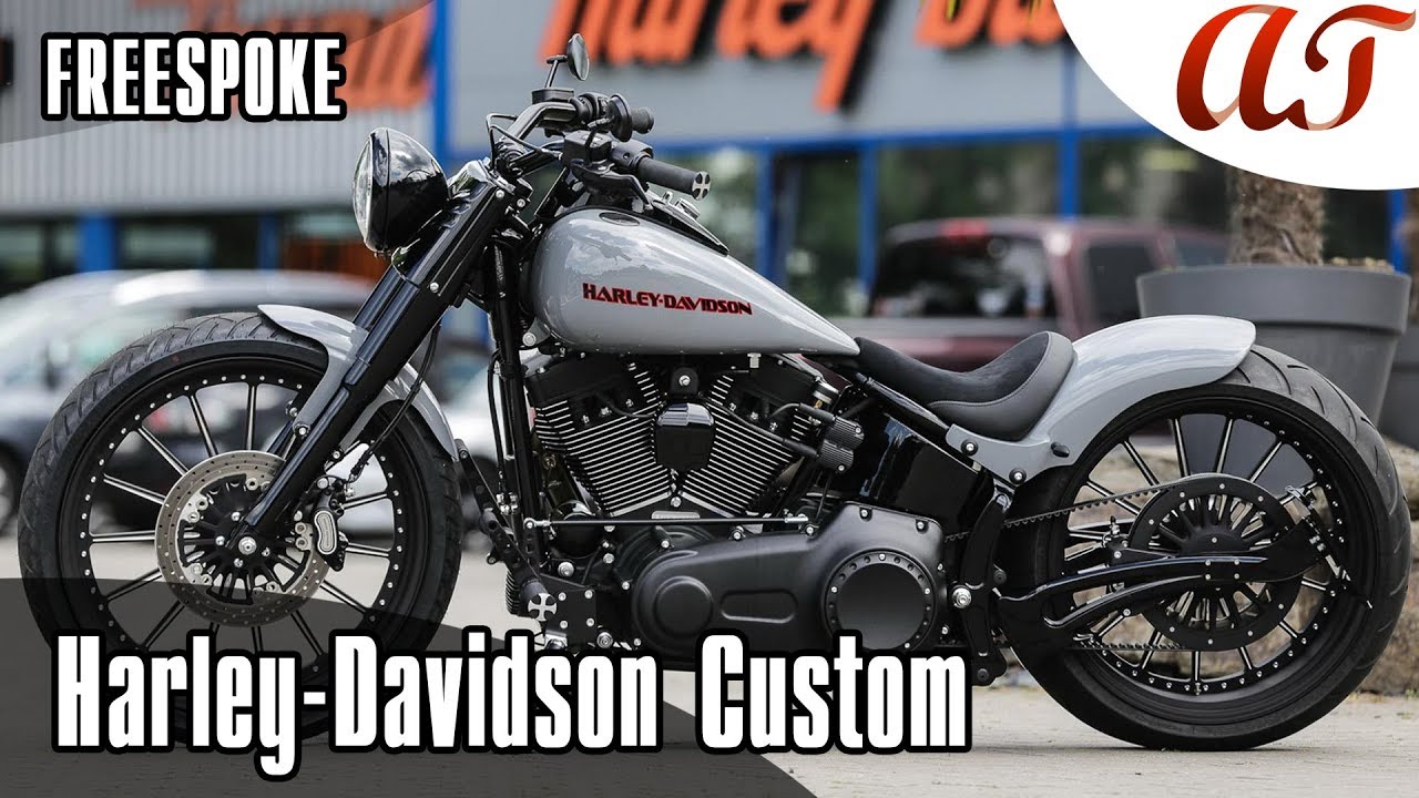 Harley-Davidson SOFTAIL SLIM Custom: FREESPOKE * A&T Design - YouTube
