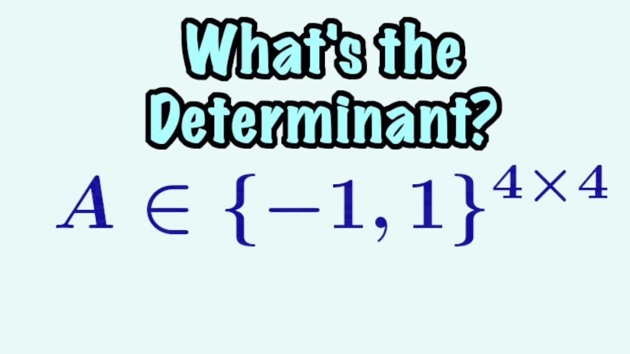 What's the Determinant?? - YouTube