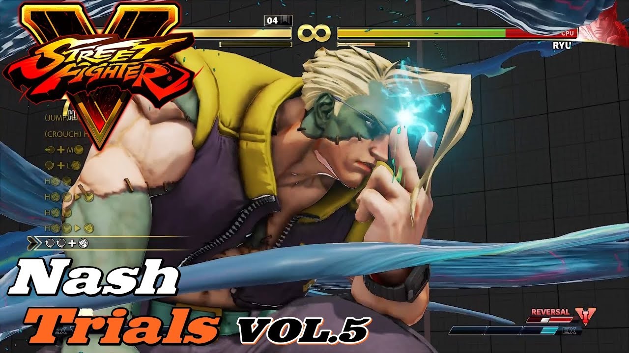Street Fighter V ★ Nash ★ VOL.5 Trials #01 - #02 [Challenge Mode] - YouTube