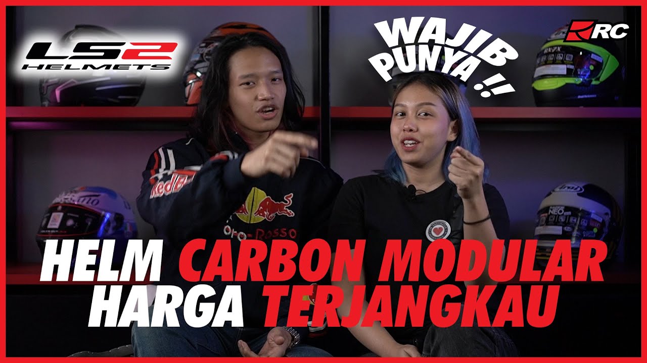 LS2 VORTEX CARBON GLOSSY, Helm Carbon Modular Harga Terjangkau! - RC Unboxing - - YouTube
