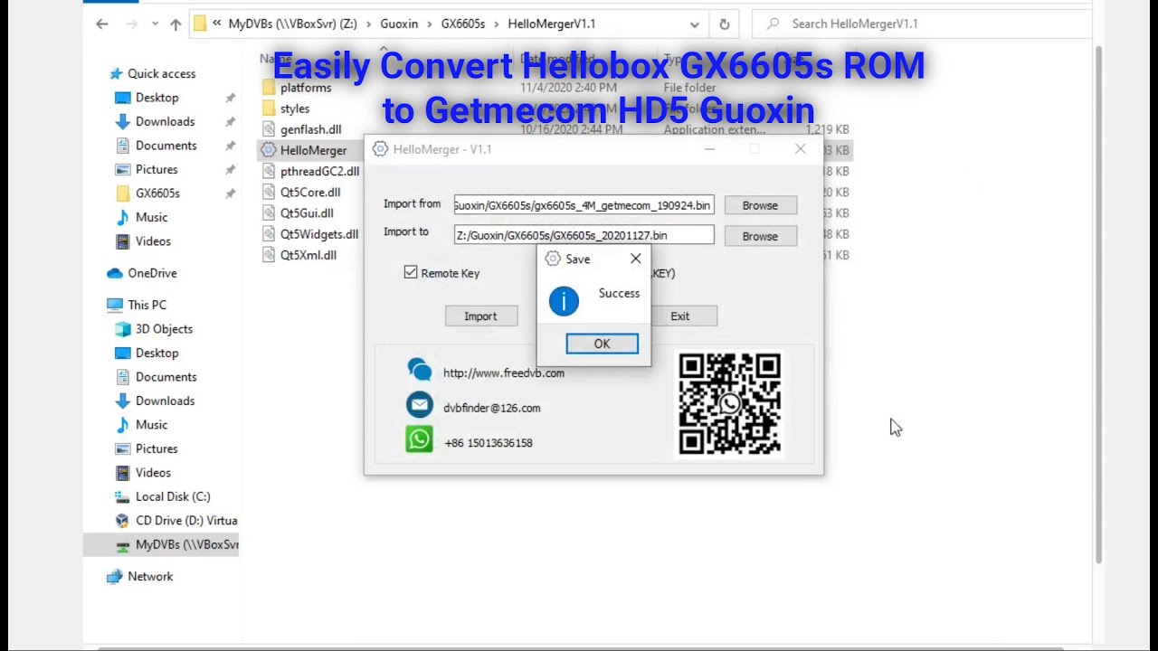 Convert Hellobox Guoxin GX6605s to Getmecom HD5 Guoxin - YouTube